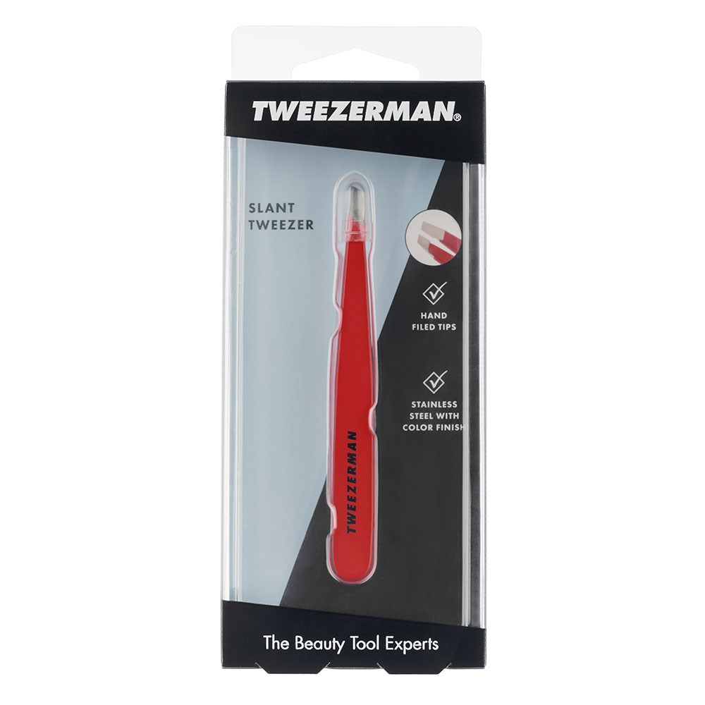 Tweezerman Slant Tweezer - Red - Dateline Imports